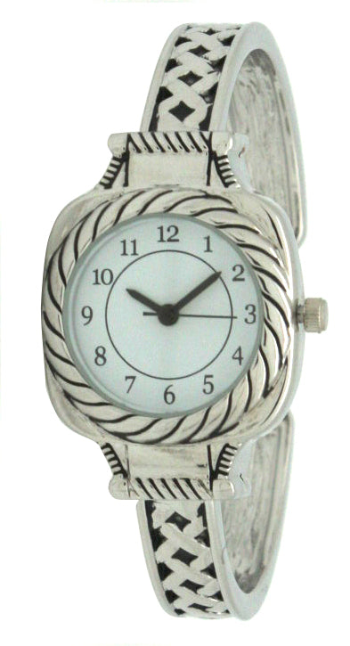 6 Square Face Cuff Bangle Watch – Time World
